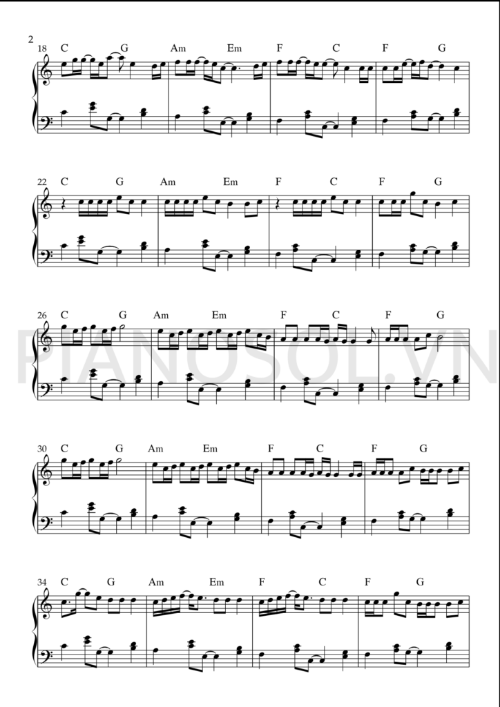 Sheet Piano Memories - Maroon 5 | Sheet Piano Free