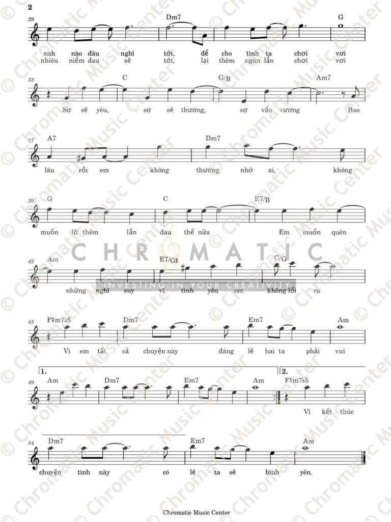 Sheet piano Vì Em Tất Cả - Mỹ Tâm | Free Dowload